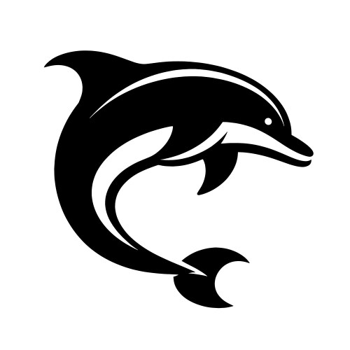 Dolphin Black and White Vector Images (over 13,000)