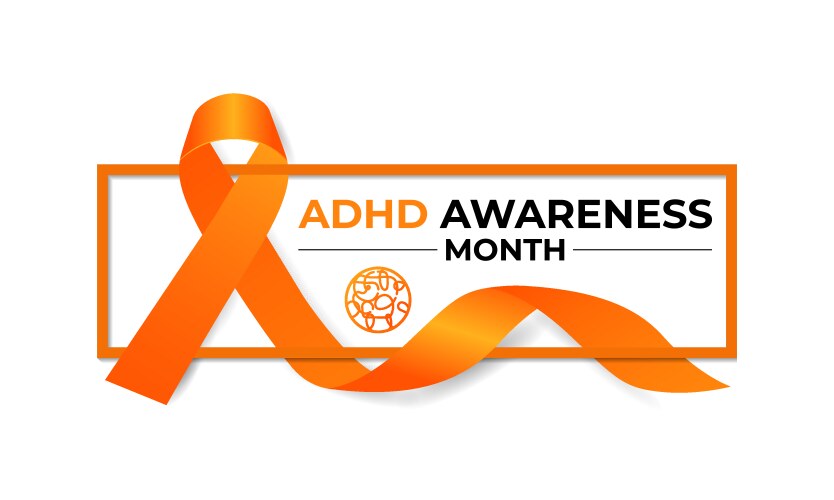 National adhd awareness month Royalty Free Vector Image