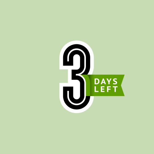 7 days to go last countdown icon seven day Vector Image