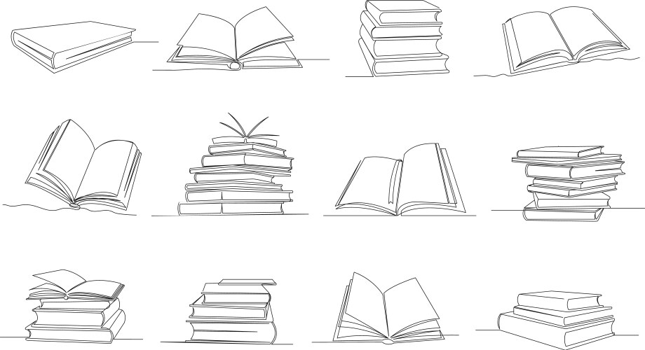 Open Book Line Drawing Vector Images (over 3,600)