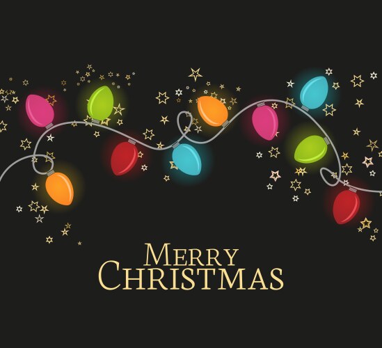 Christmas colorful lights Royalty Free Vector Image