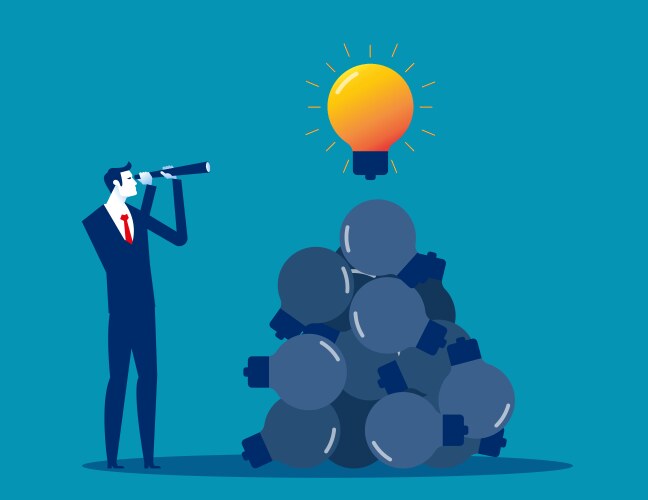 Person working and finding idea develop project Vector Image