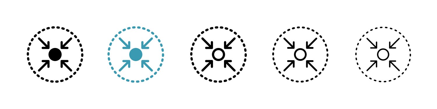 Compact size icon 2 set on white background Vector Image