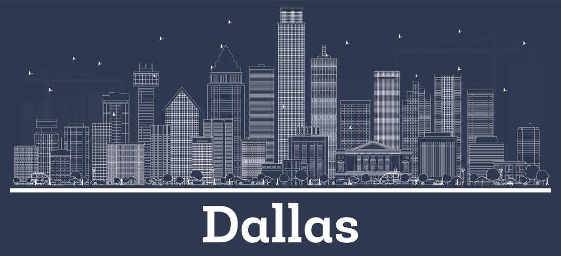 Dallas skyline Vector Images & Graphics for Commercial Use | VectorStock