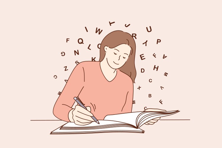 Write concept notepad Royalty Free Vector Image