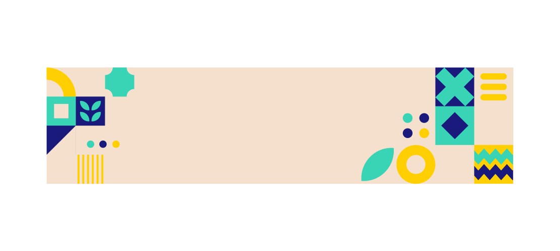 Minimalist abstract geometric horizontal banner Vector Image