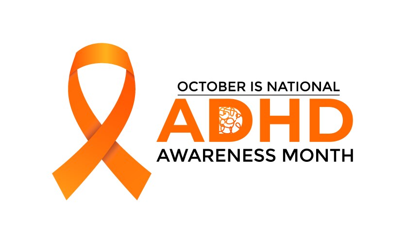 National adhd awareness month Royalty Free Vector Image