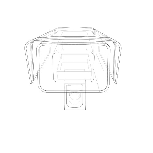Cctv security camera front view outline drawing Vector Image
