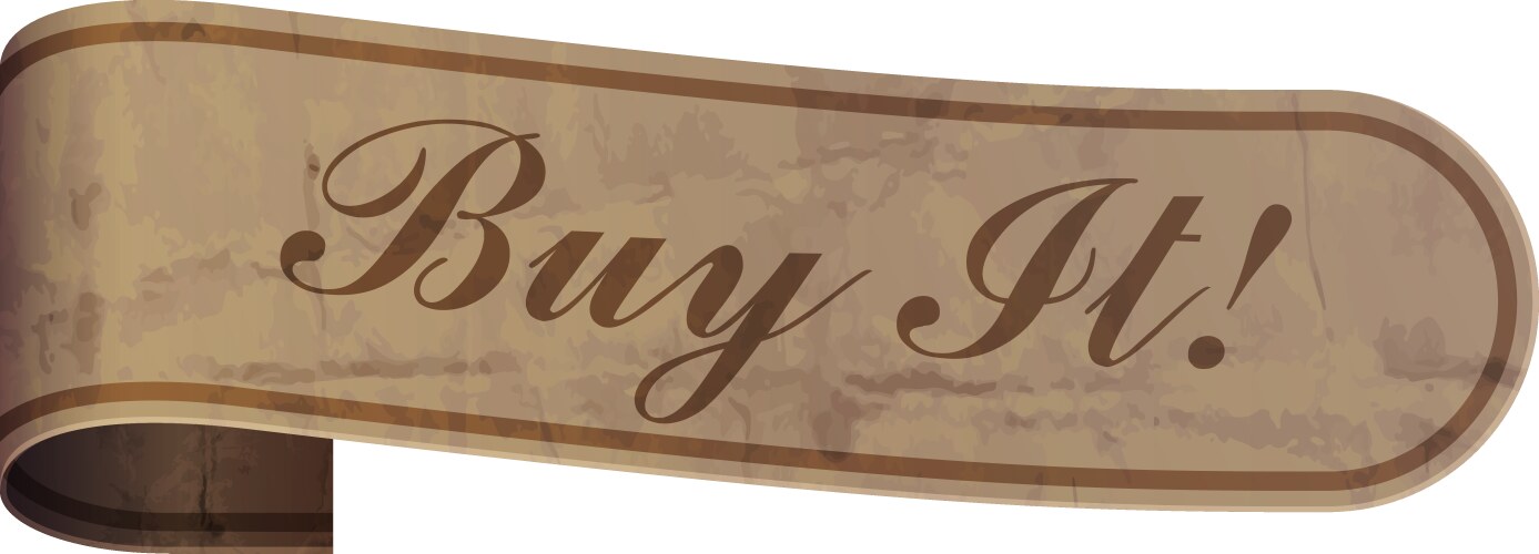 Victorian ribbon red vintage sticker Royalty Free Vector