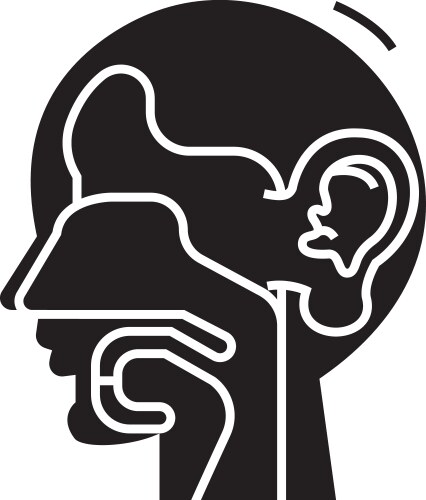 Ent specialist logo with ear nose and throat Vector Image