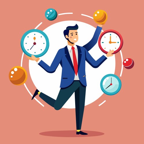 Time management project plan schedule deadline Vector Image