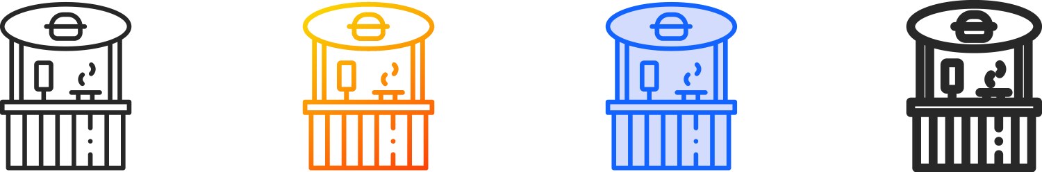 Board iconthin linear gradient blue stroke Vector Image