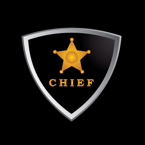 Gold police badge Royalty Free Vector Image - VectorStock