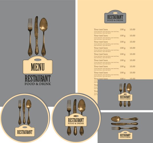 Restaurant menu design Royalty Free Vector Image