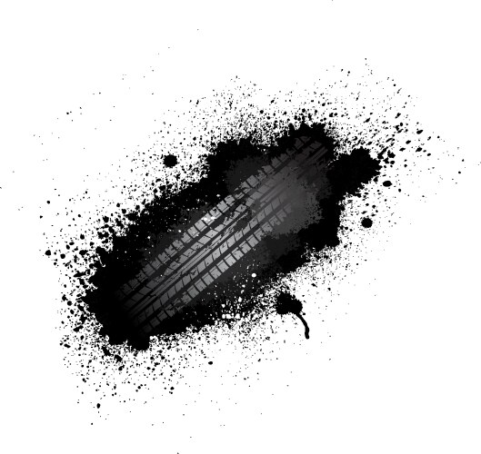 Tire track splash Royalty Free Vector Image - VectorStock