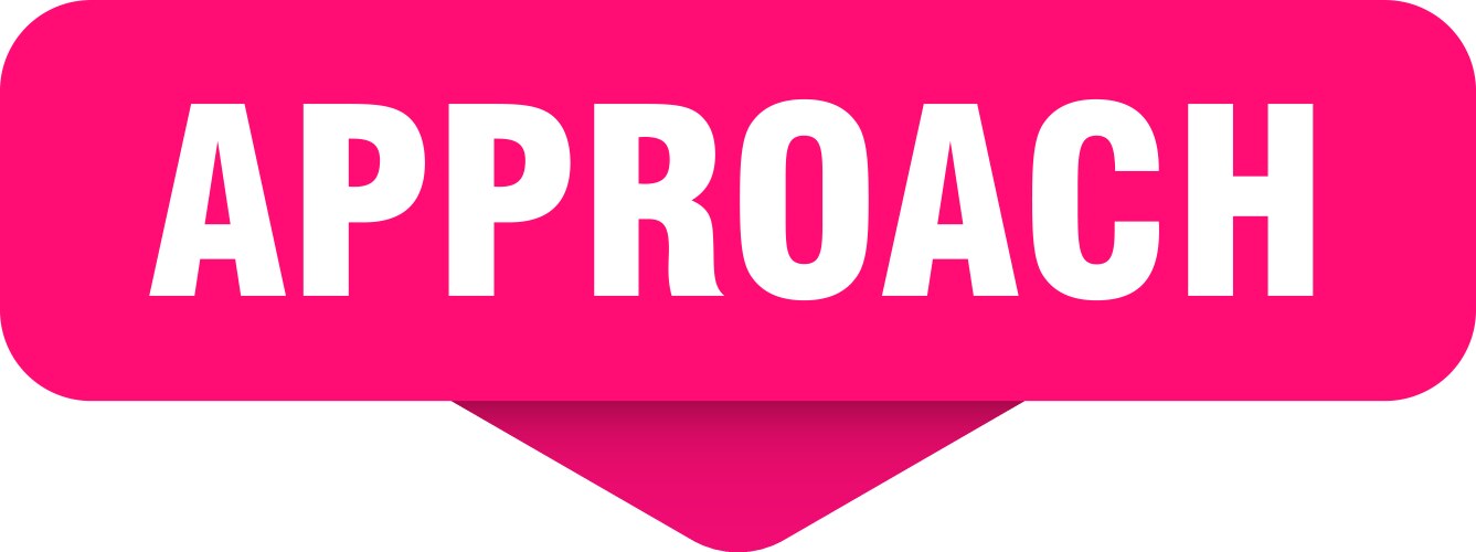 Approach sticker sign on transparent Royalty Free Vector