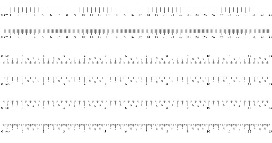 Ruler Inch Graduation Vector Images (over 150)