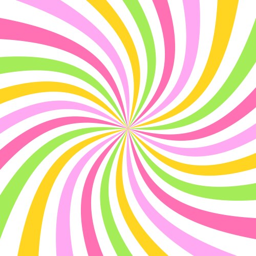 Colorful starburst candy colors swirl sun rays Vector Image