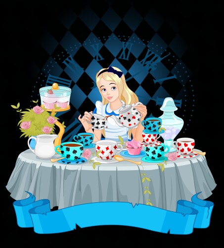 Alice in Wonderland Tea Cup Vector Images (74)