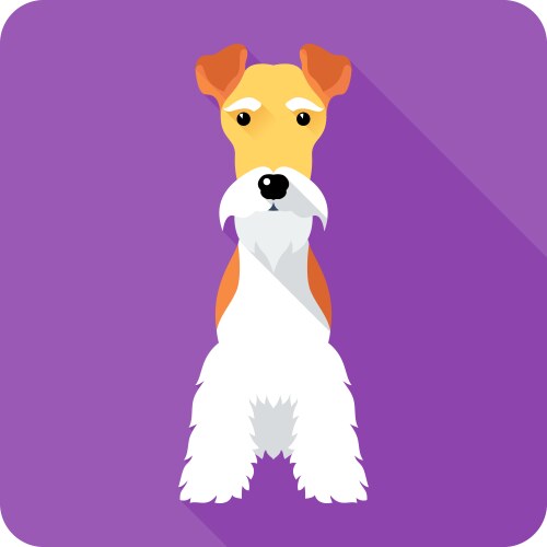 Dog icon flat design Royalty Free Vector Image