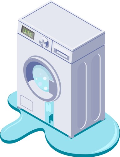 Realistic washing machine Royalty Free Vector Image
