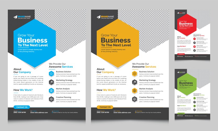 Modern corporate business flyer leaflet template Vector Image