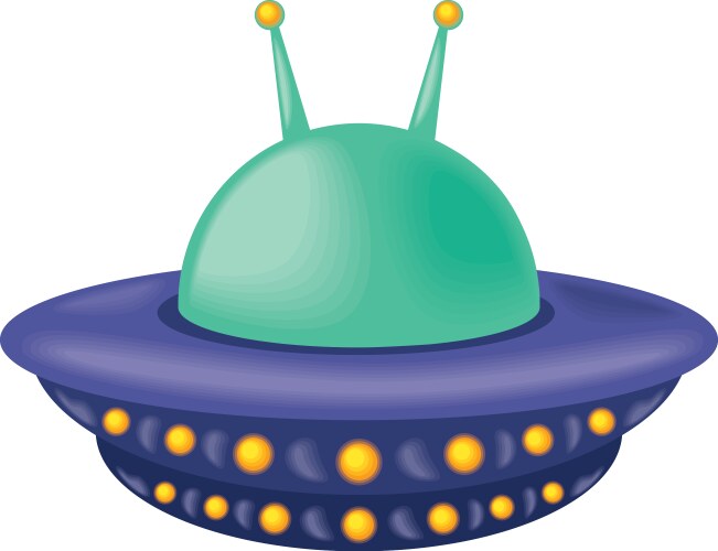Ufo and alien cartoon Royalty Free Vector Image