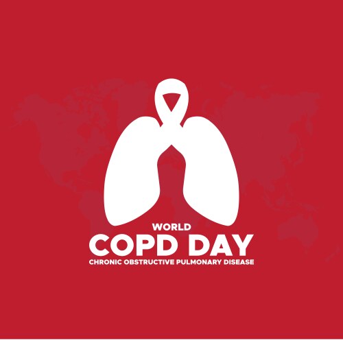 World copd day greeting card graphic Royalty Free Vector