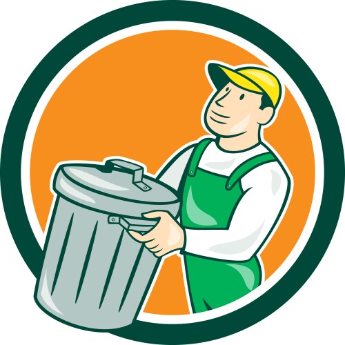 Coloring book garbage collector theme 1 Royalty Free Vector