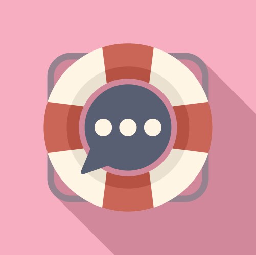 Help chat support icon simple professional Vector Image