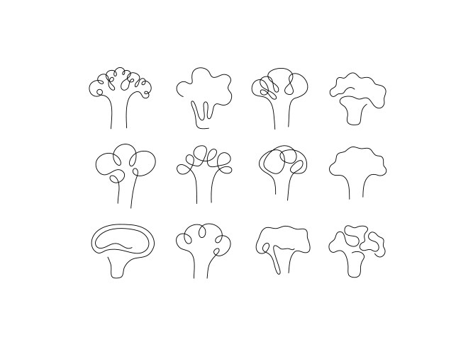 Food cooking one continuous line drawing sign Vector Image