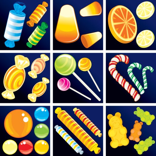 Sweet candies Royalty Free Vector Image - VectorStock