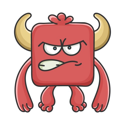 Scary monster Royalty Free Vector Image - VectorStock