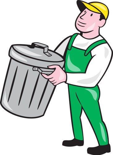 Garbage collector theme image 1 Royalty Free Vector Image