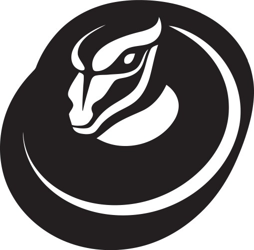 Stealthy python black snake imageobsidian viper Vector Image