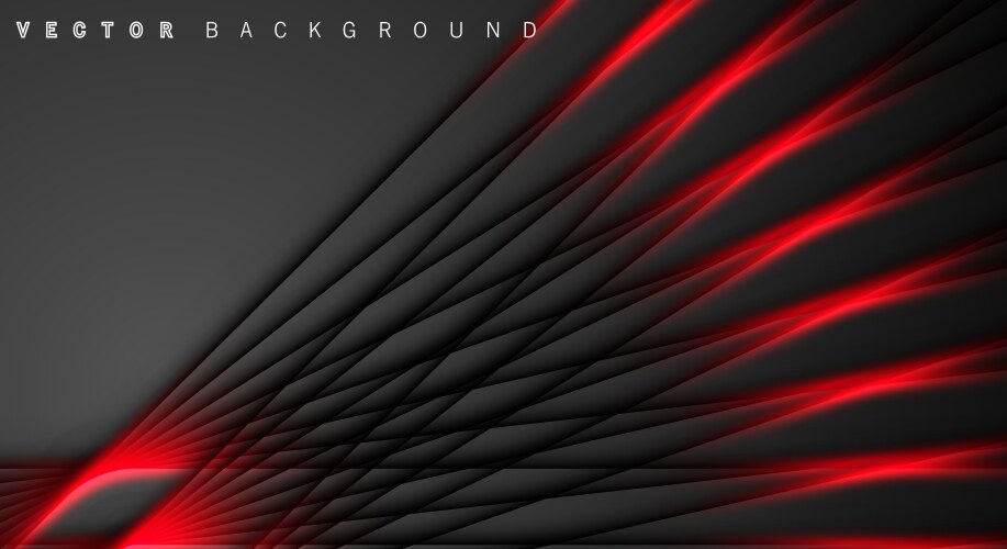 Red light line shadow dark grey luxury background Vector Image