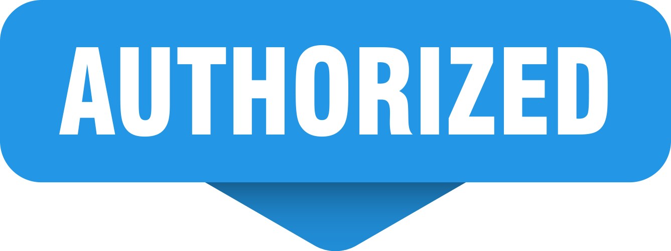 Authorized sticker sign on transparent Royalty Free Vector