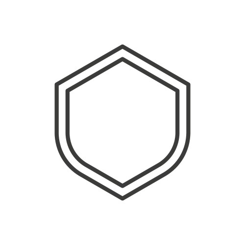 Shield icon set protect or defense symbol Vector Image