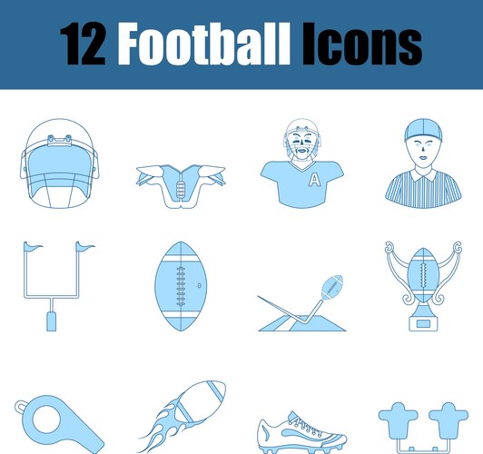 Football icon set Royalty Free Vector Image - VectorStock