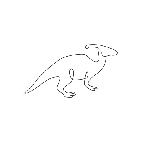 One single line drawing of aggressive Royalty Free Vector
