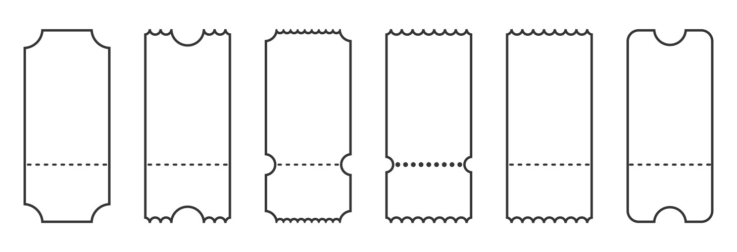 Ticket Shape Vector Images (over 6,400)