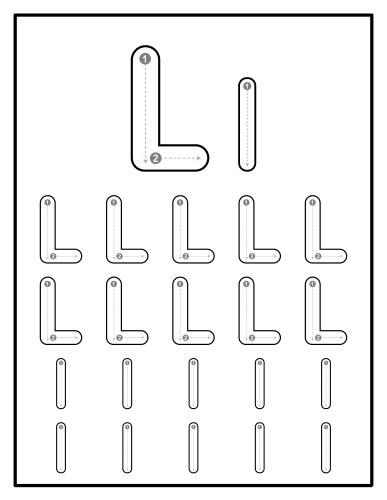 Alphabet tracing worksheets for kids with Vector Image