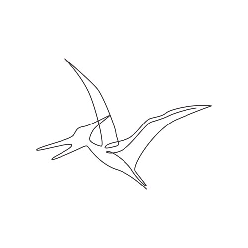 One single line drawing aggressive Royalty Free Vector Image