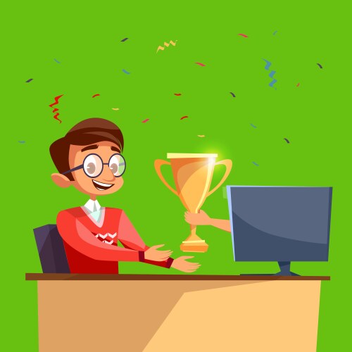 Art contest and competition emblem logo Royalty Free Vector