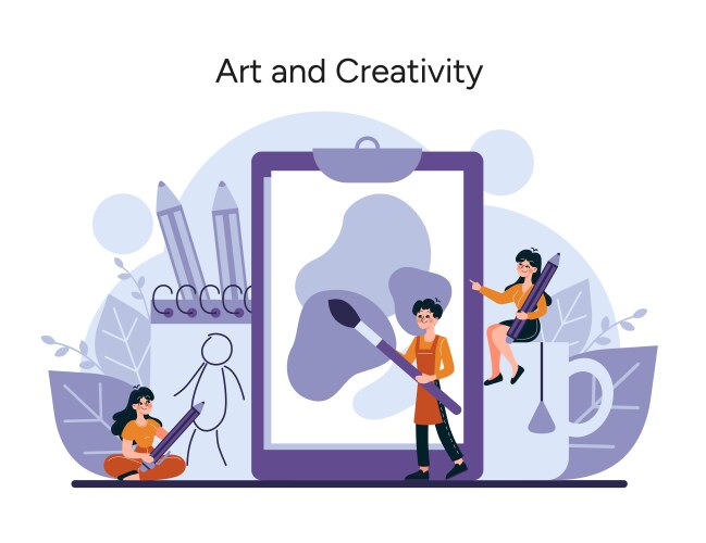Artists and creators bring ideas to life Vector Image