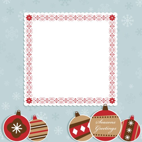 Mockup christmas poster empty blank a4 size Vector Image