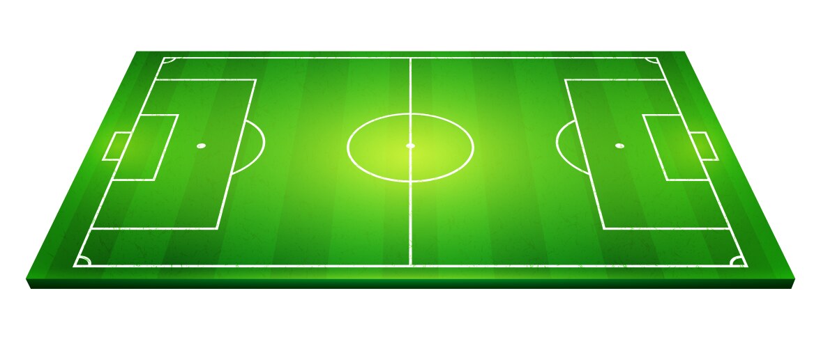 Football field 3d Royalty Free Vector Image - VectorStock