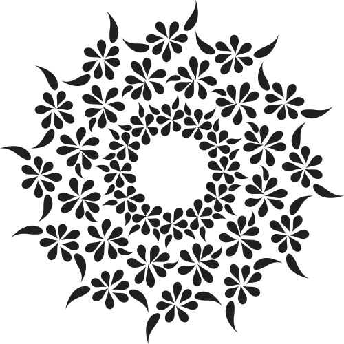 Mandala art design in circle simple Royalty Free Vector