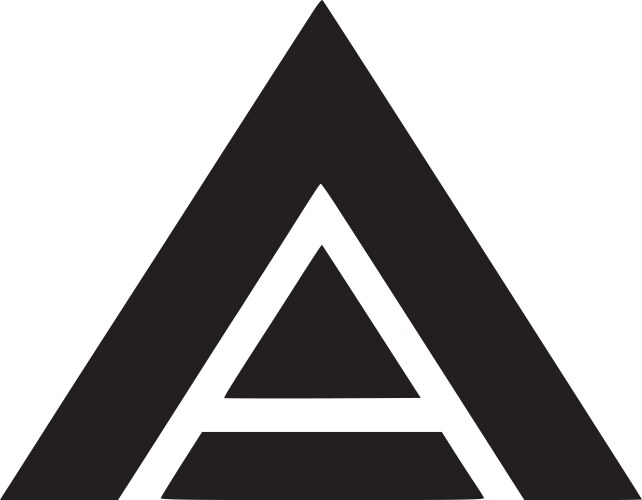 Triangle - black and white Royalty Free Vector Image