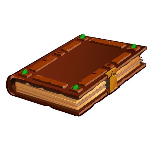 Brown cartoon book Royalty Free Vector Image - VectorStock